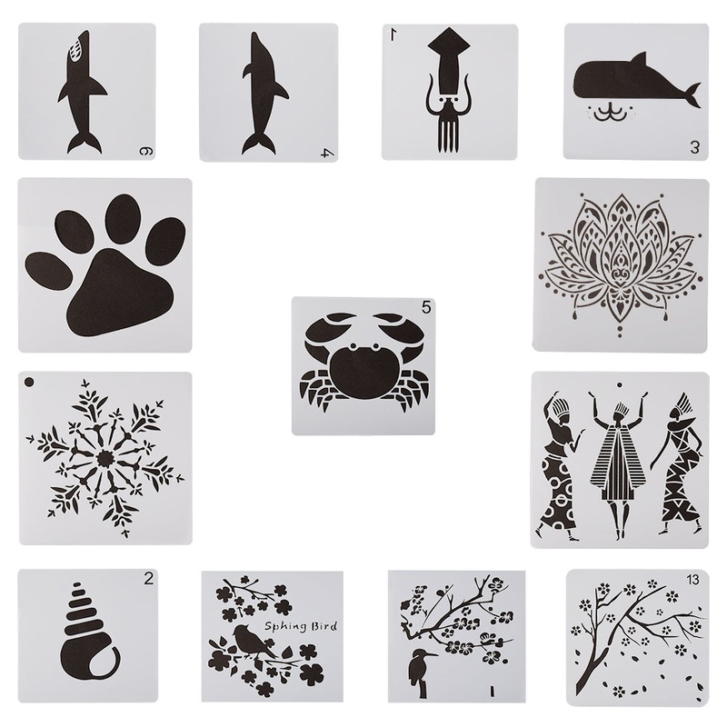 Clear Plastic Painting Stencils - Safety Signs, Craft Supplies, Jewelry ...